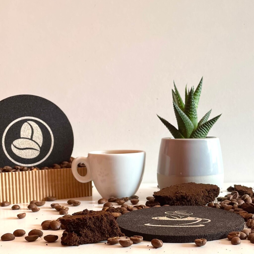 Recyclable coffee coasters – collection design - Ekoman.si
